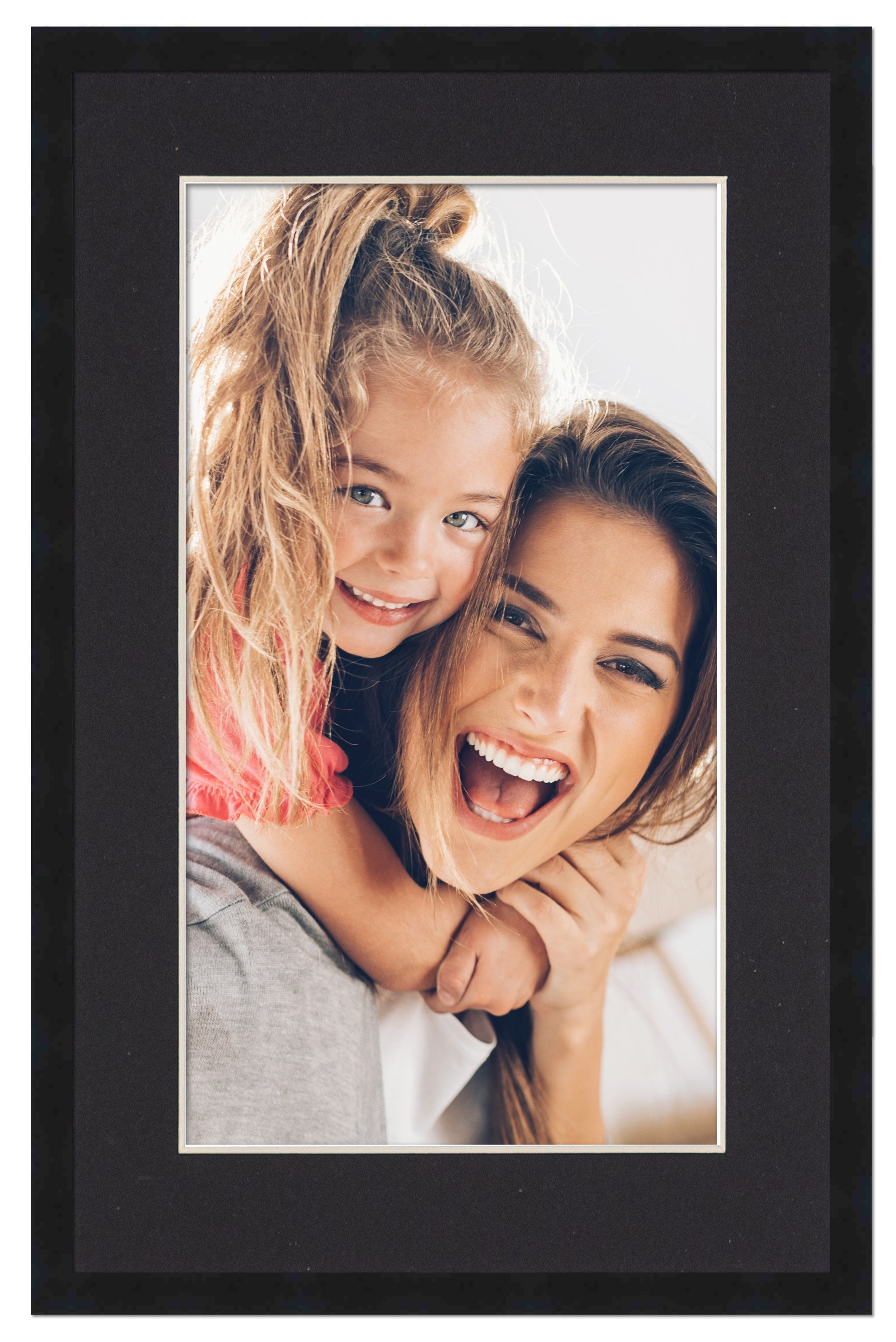 11.7x16.5 Frame with Mat - Black 15x20 Frame Wood Made to Display Print ...