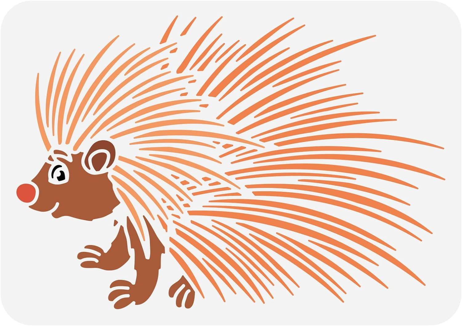11.7x8.3inch Hedgehog Plastic Drawing Painting Stencils Templates ...