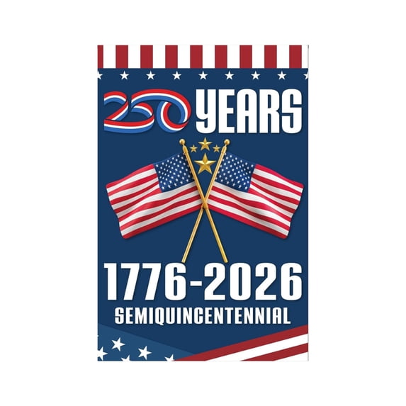 11.8×18.1 Inch 250th Anniversary Garden Flag, 1776-2026 Double Sided ...