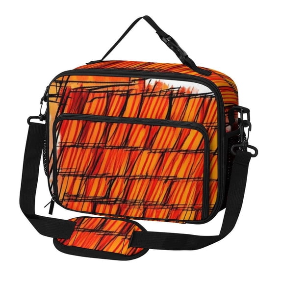 11.8×9.6in Large Capacity Rectangular Lunch Bag Durable Storage ...
