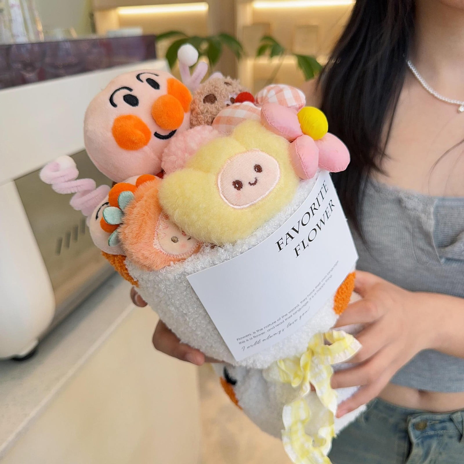 11.8" Anpanman Cartoon Character Plush Bouquets - Soft & Kawaii Stuffed ...