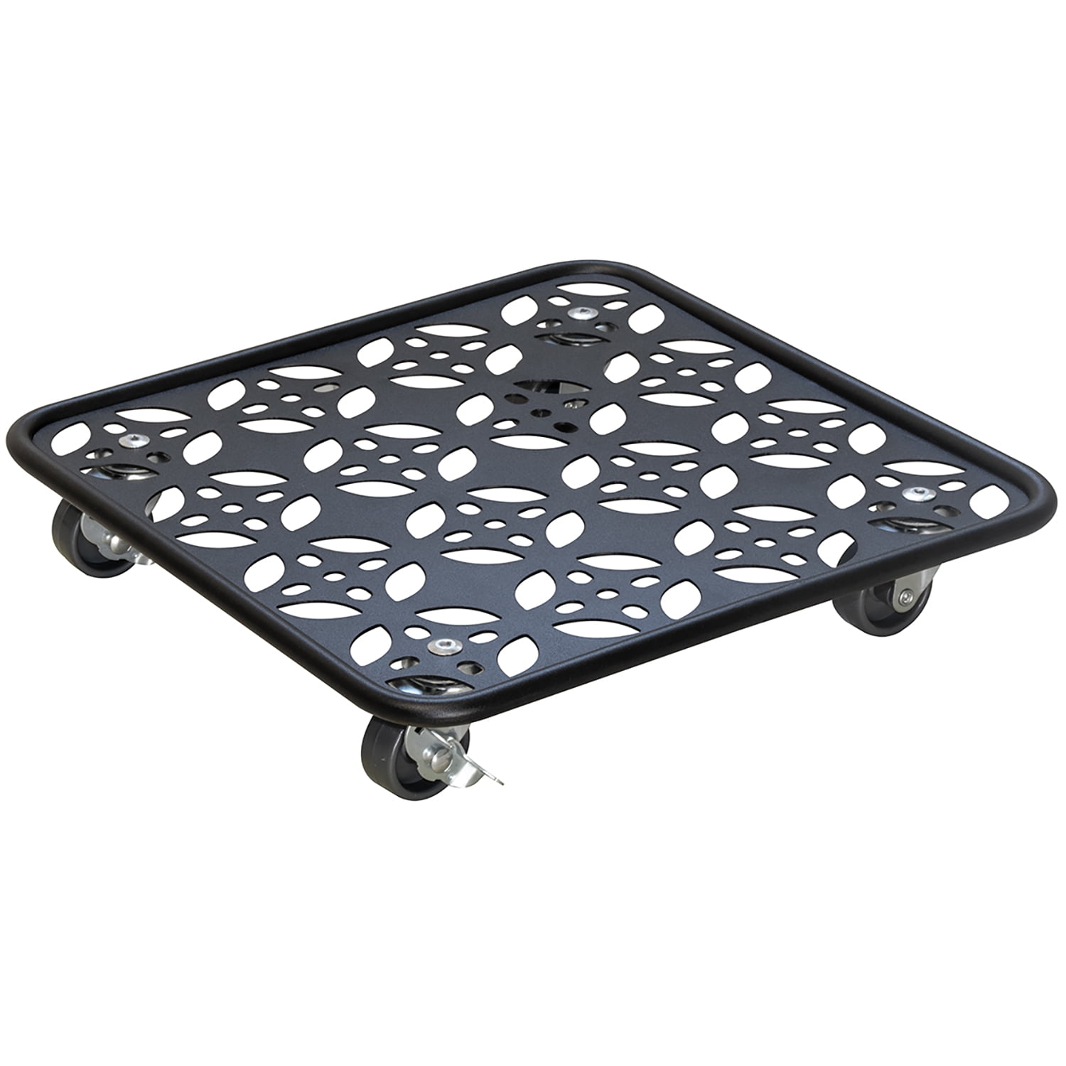 11.8” Black Square Steel Plant Caddy – Wagner Cast Iron, Smooth-Rolling ...