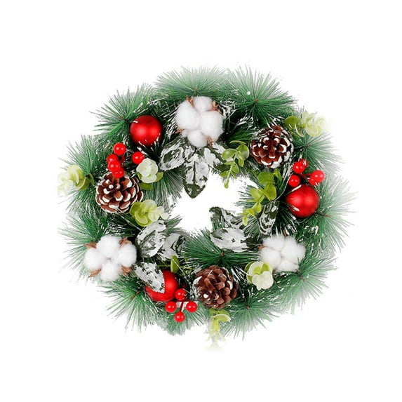 11.8" Christmas Wreaths for Front Door Christmas Frost Wreath with ...