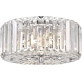 11.8" Crystal Round Flush Mount Modern Close to Ceiling Light Fixture ...