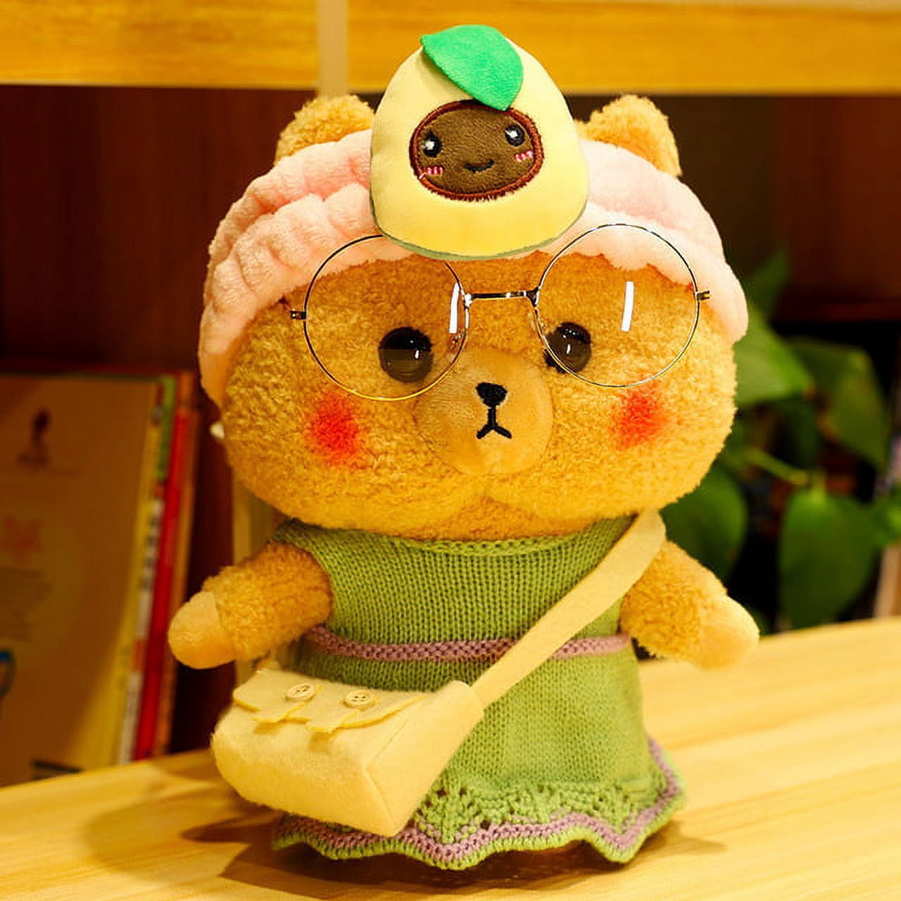 11.8" Cute Bear Plush Toys With Clothes Cartoon Dress Up Bear Plush ...