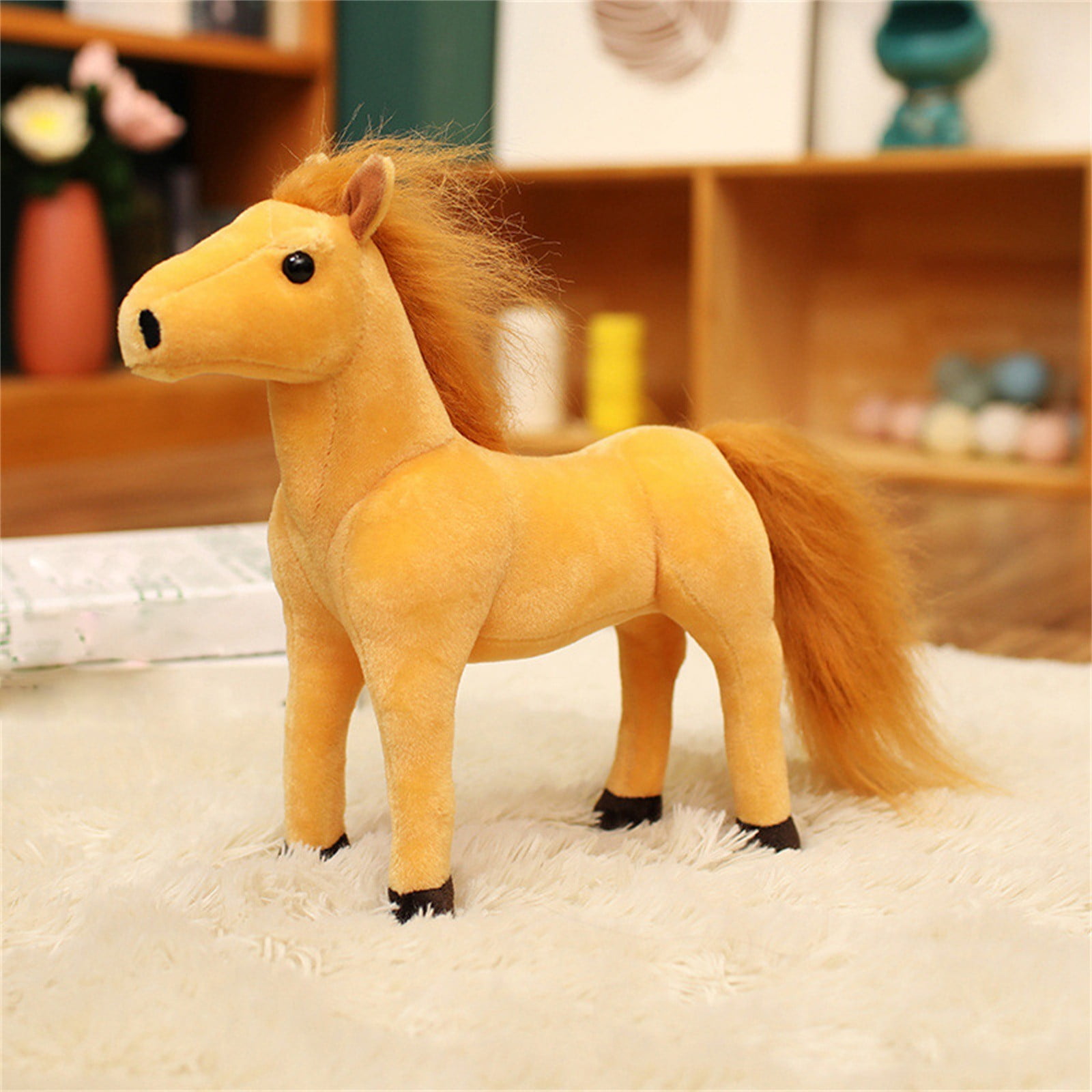 11.8" Cute Horse Plush Toy - Pet Zoo Horse Stuffed Animal Plushie, Soft ...