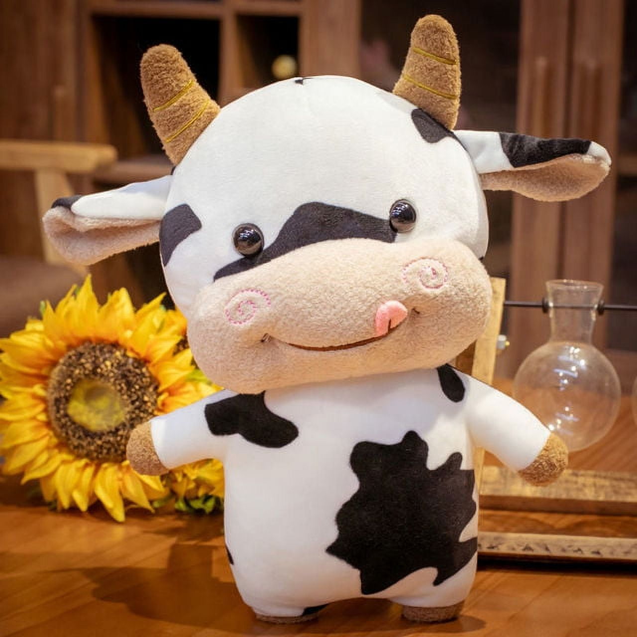11.8" Cute Plush Cartoon Cattle Dress Up Plush Toy Dolls Soft Stuffed ...