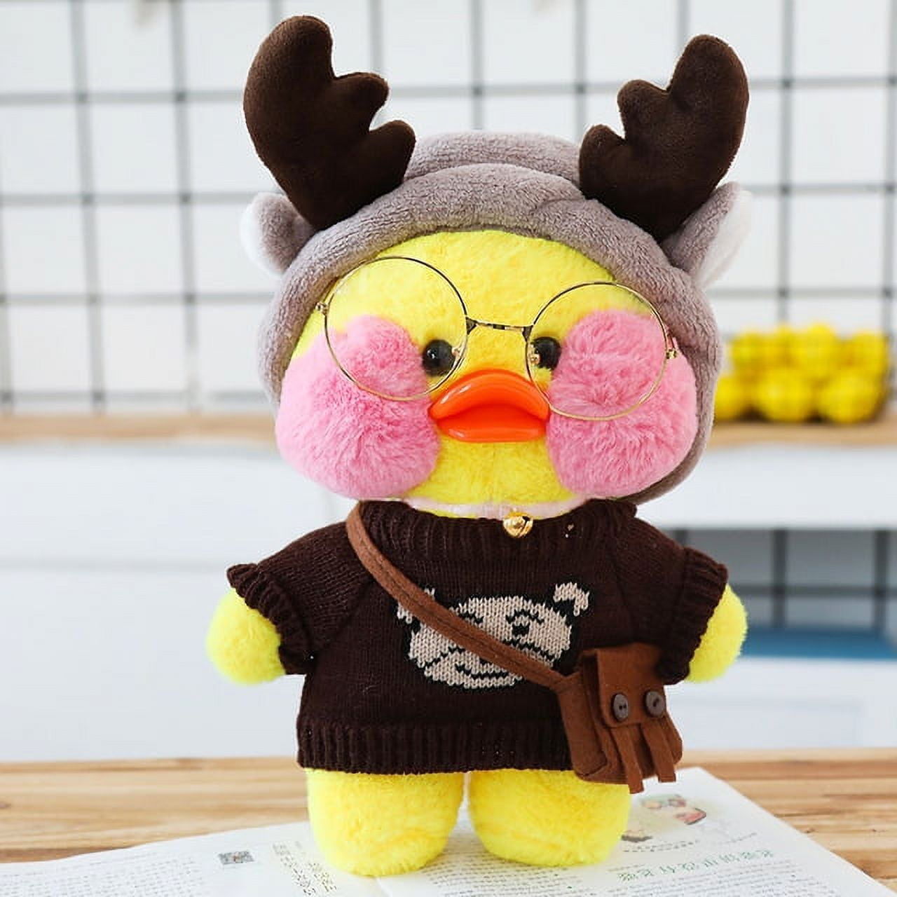 11.8" Cute Plushie Lalafanfan Mini Yellow Ducks Cute Doll Soft Toys ...