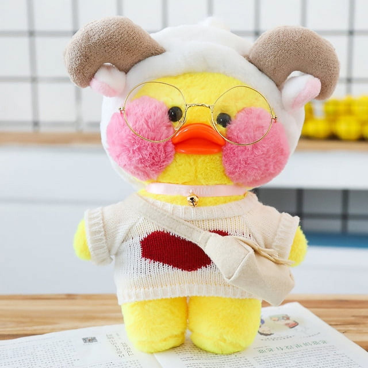 11.8" Cute Plushie Lalafanfan Mini Yellow Ducks Cute Doll Soft Toys ...