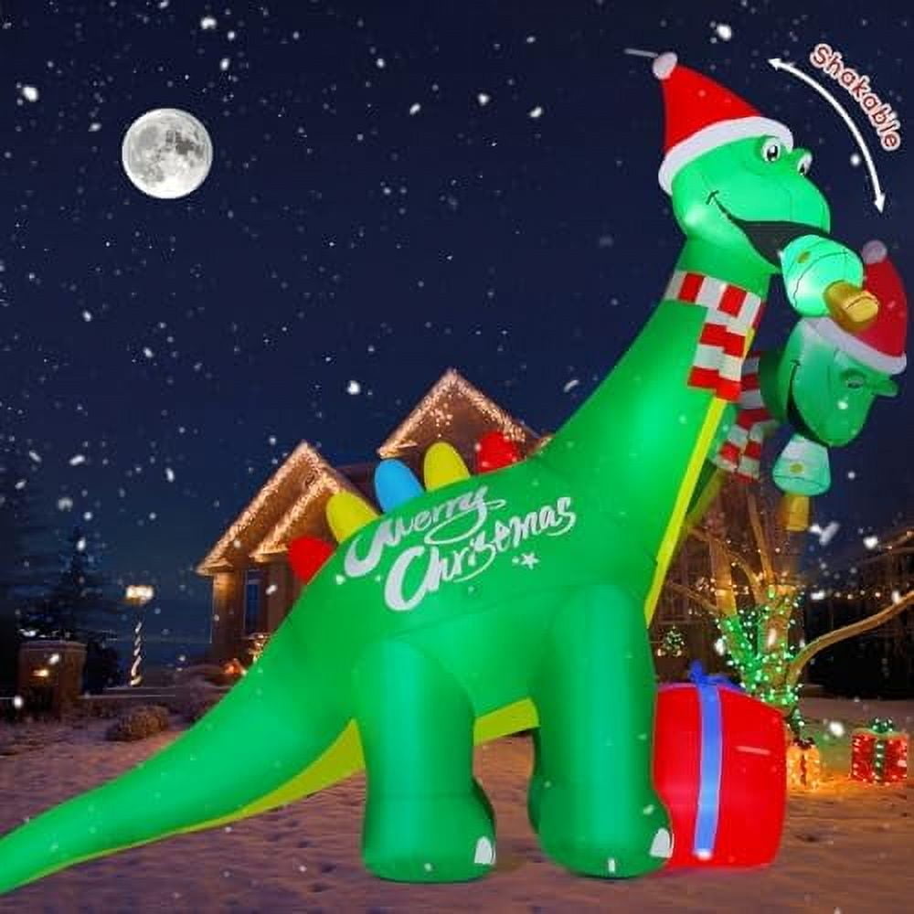 11.8 FT Christmas Inflatables Dinosaur Outdoor Decorations Blow Up Yard ...