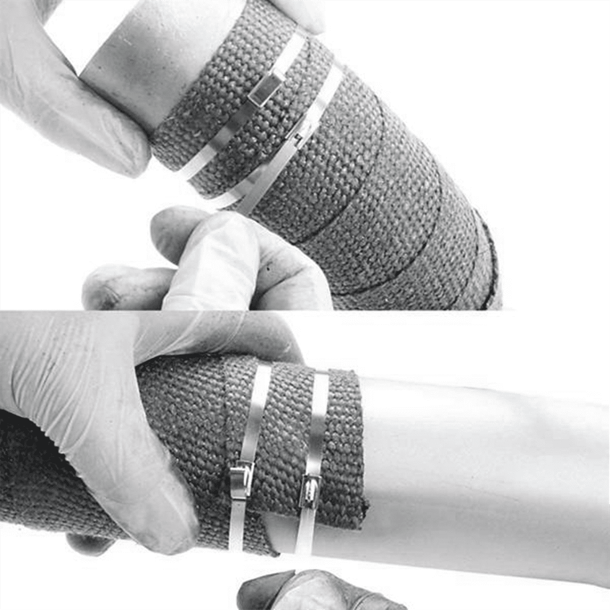 11.8 Inch 100Pcs Stainless Steel Zip Ties Heavy Duty Multi- Self ...