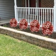 11.8 Inch Artificial Flower Ball with Ground Stake, Realistic Fake ...