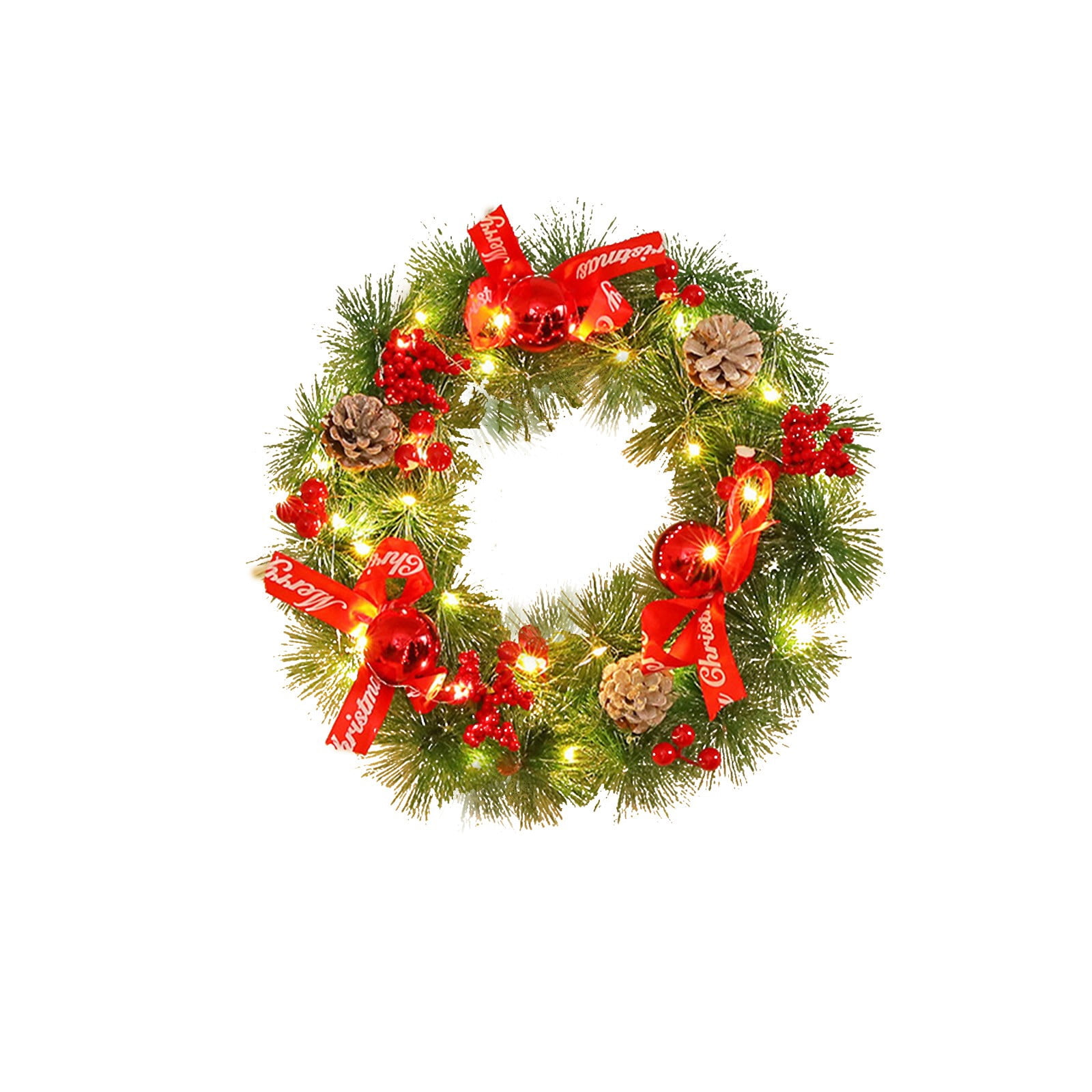 11.8 Inch Christmas Wreath for Front Door Christmas Decorations Xmas ...