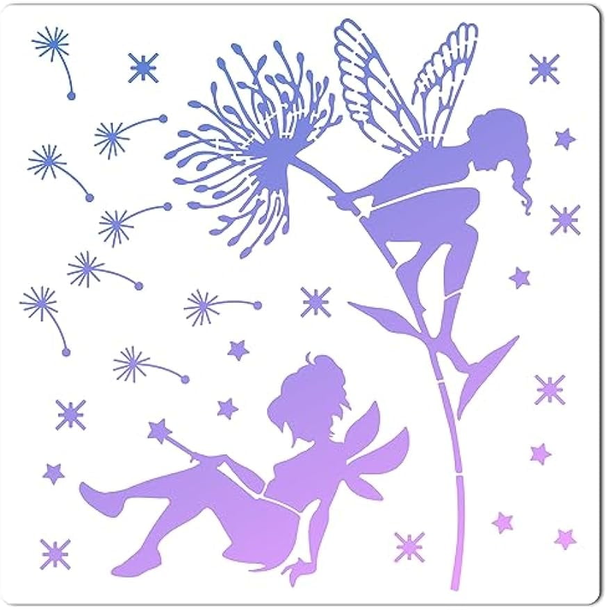 11.8 Inch Fairy Stencil Plastic Drawing Stencils Reusable Painting ...