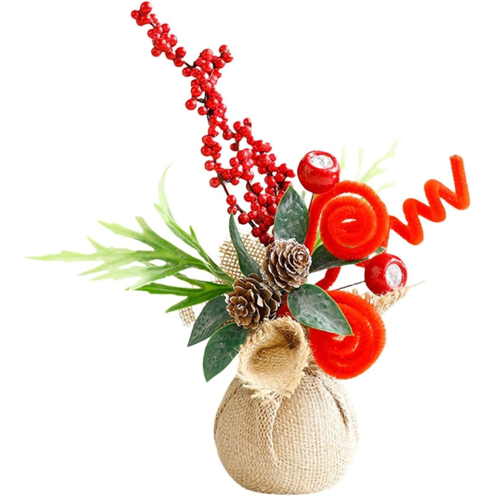 11.8 Inch Mini Christmas Tree for Table Decor, Artificial Potted Xmas ...