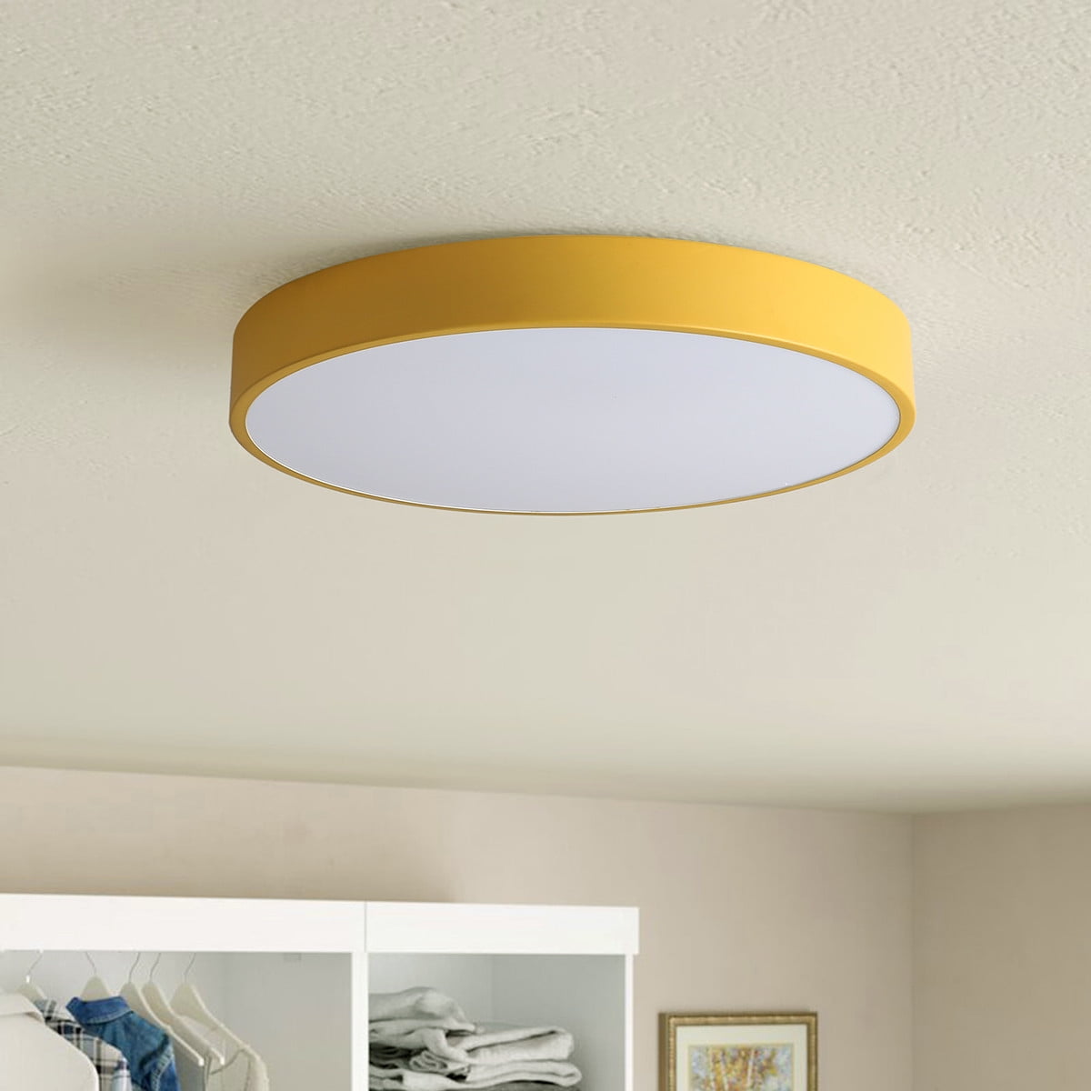 11.8 Inch Modern Round LED Ceiling Light, 24W Cold White Light ...