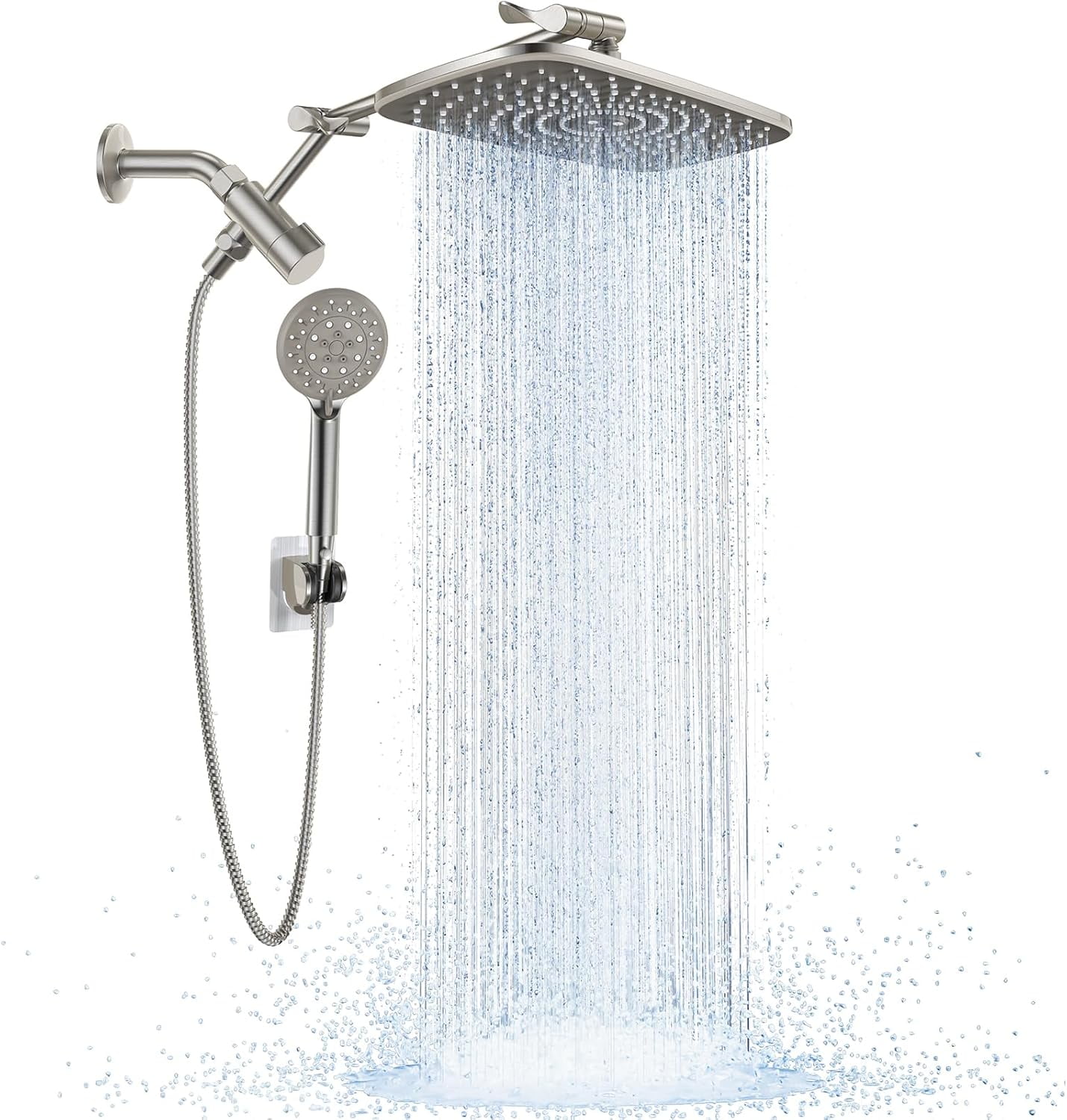 11.8 Inch Rain Shower Head with 6 Modes Handheld Water Spray,Wide ...