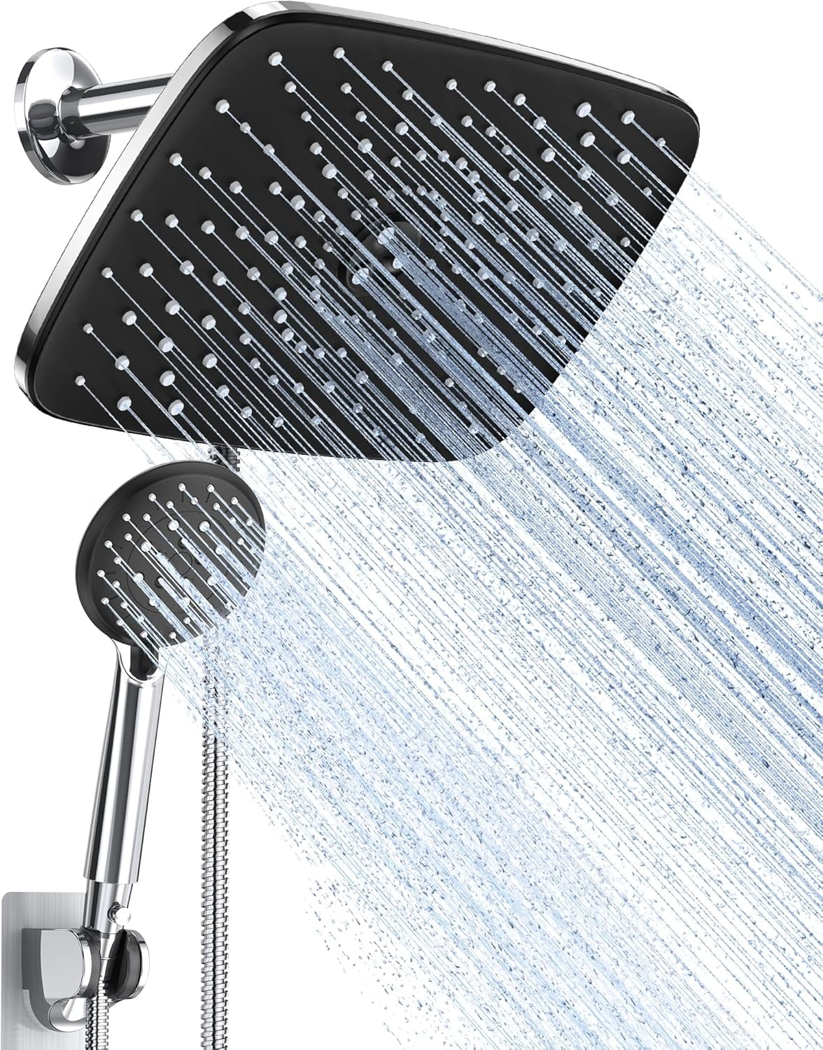 11.8 Inch Rectangle Rain Shower Head - Shower Heads with 6 Modes ...