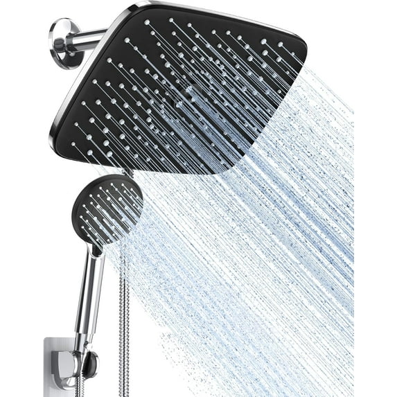 11.8 Inch Rectangle Rain Shower Head - Shower Heads with 6 Modes ...