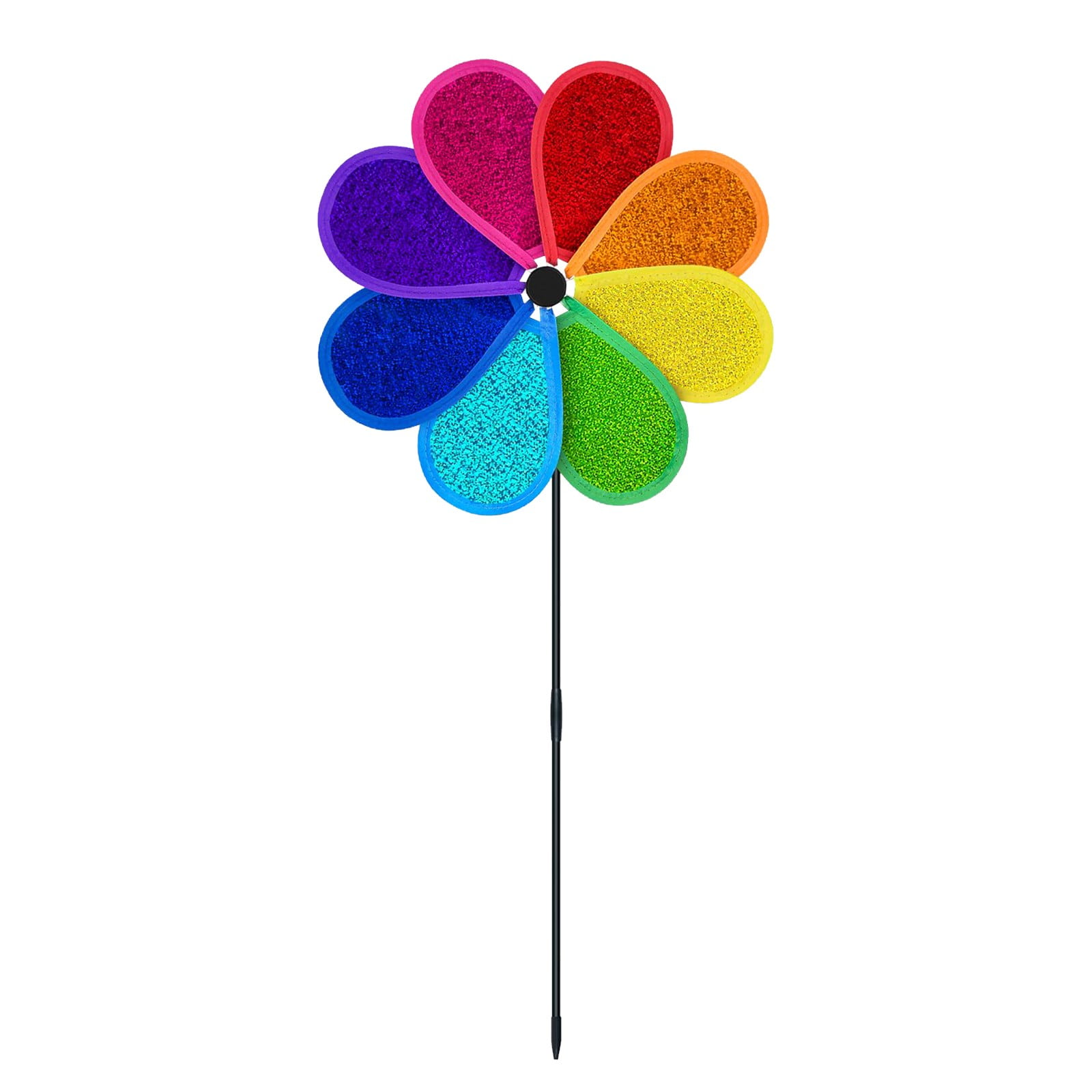 11.8 Inch Reflective Rainbow Windmill Garden Decor Bird Deterrent 4 Pack - Walmart.com