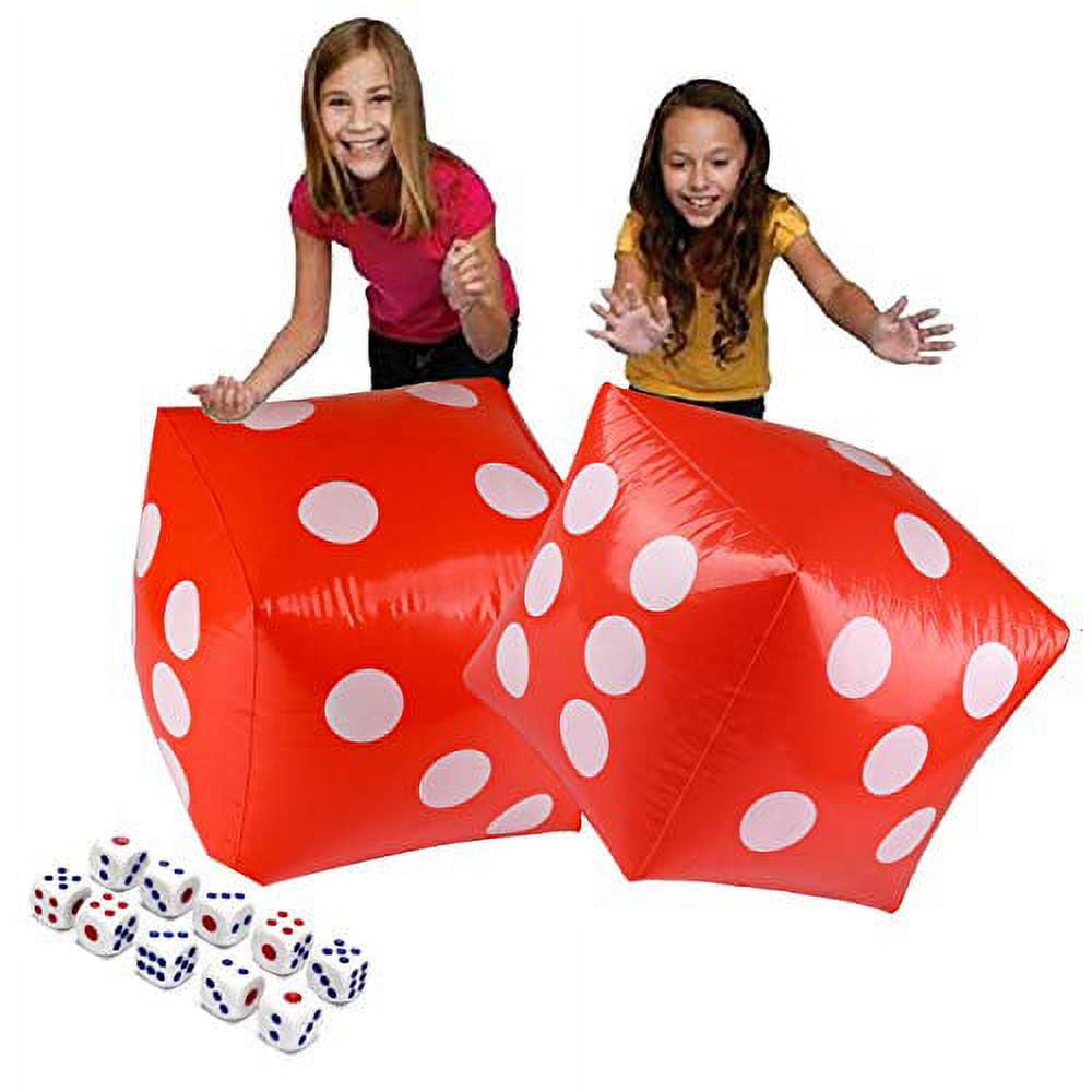 11.8" Jumbo Inflatable Dice, 2pack Outdoor Fun Giant Inflatable Dice ...