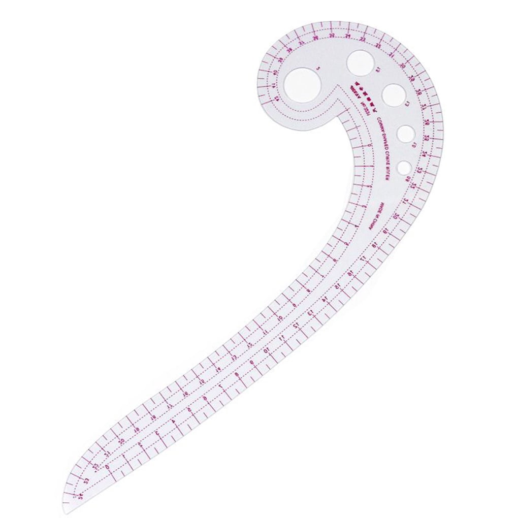 11.8" Long Comma Shaped Drawing Tailor Ruler Transparent French Curve ...