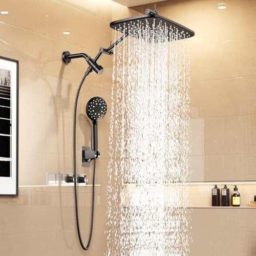 11.8" Rain Shower Head with Handheld Combo - High Pressure Multi Spray ...