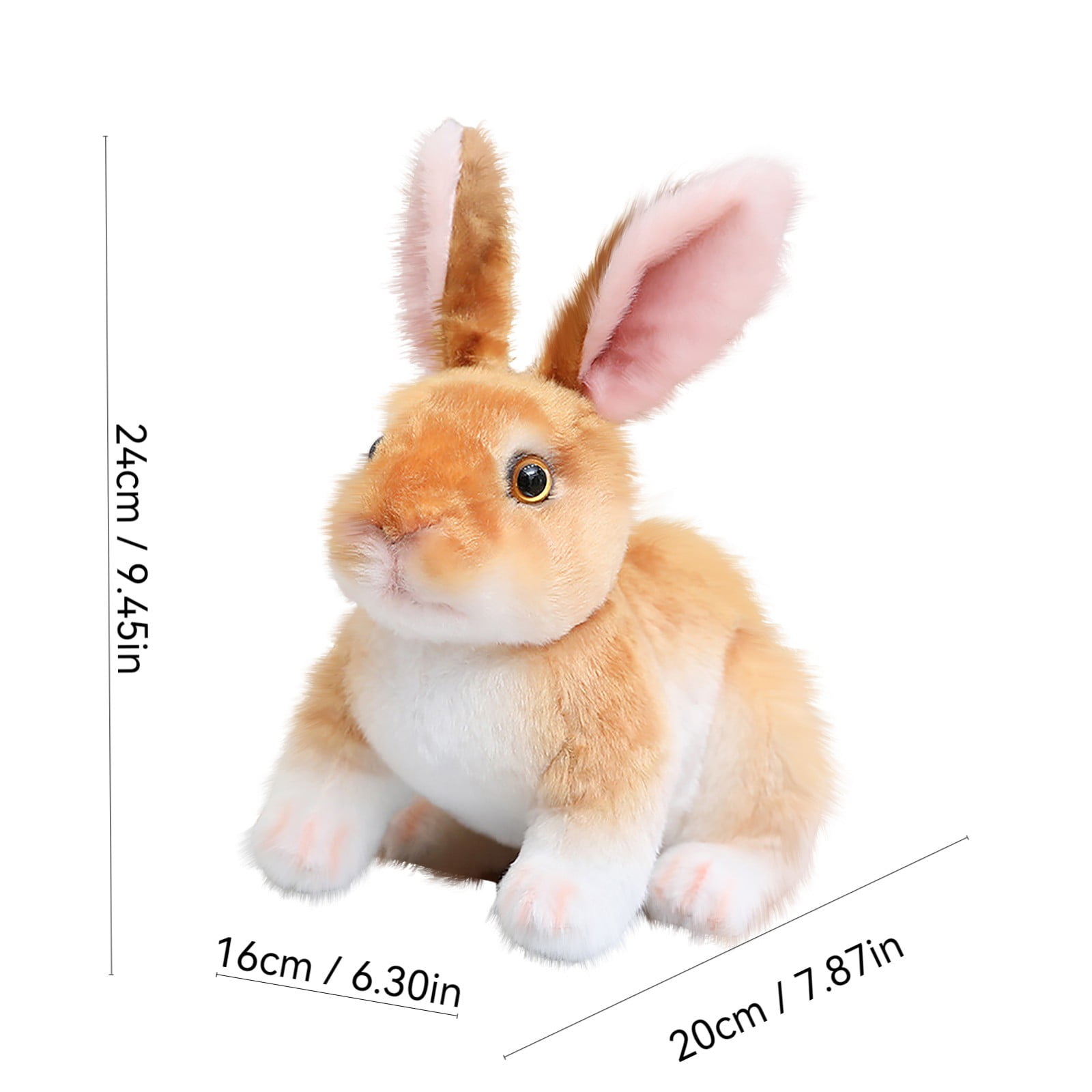 11.8'' Realistic Rabbit Stuffed Animal Easter Decor, Lifelike Bunny ...