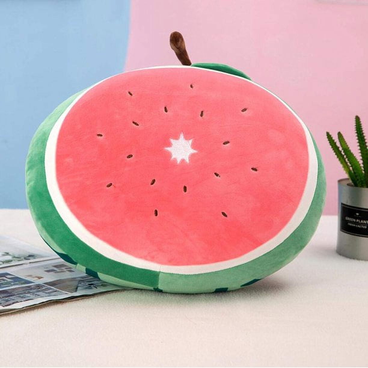 11.8" Watermelon Pillow Plush Cute Stuffed Fruit Cushion Hug Toy ...