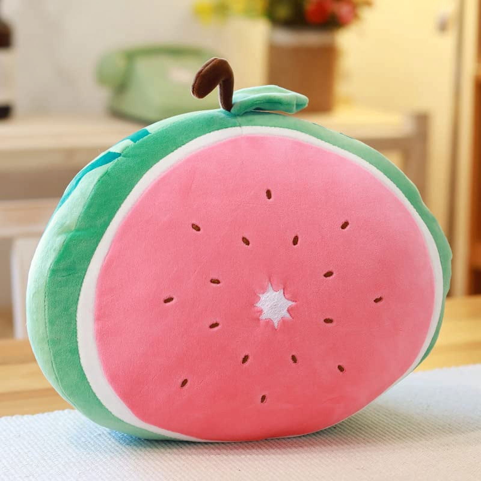 11.8" Watermelon Pillow Plush Cute Stuffed Fruit Cushion Hug Toy ...
