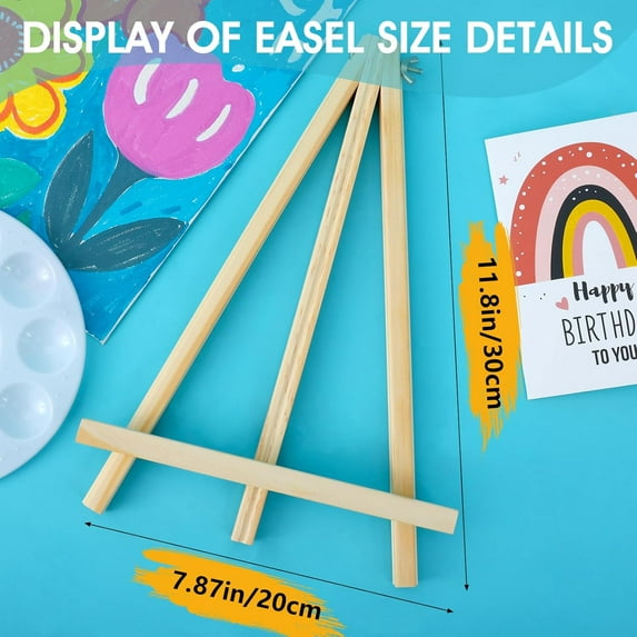 11.8" Wood Painting Display Easel 4-Pack - Tabletop Holder for Kids ...