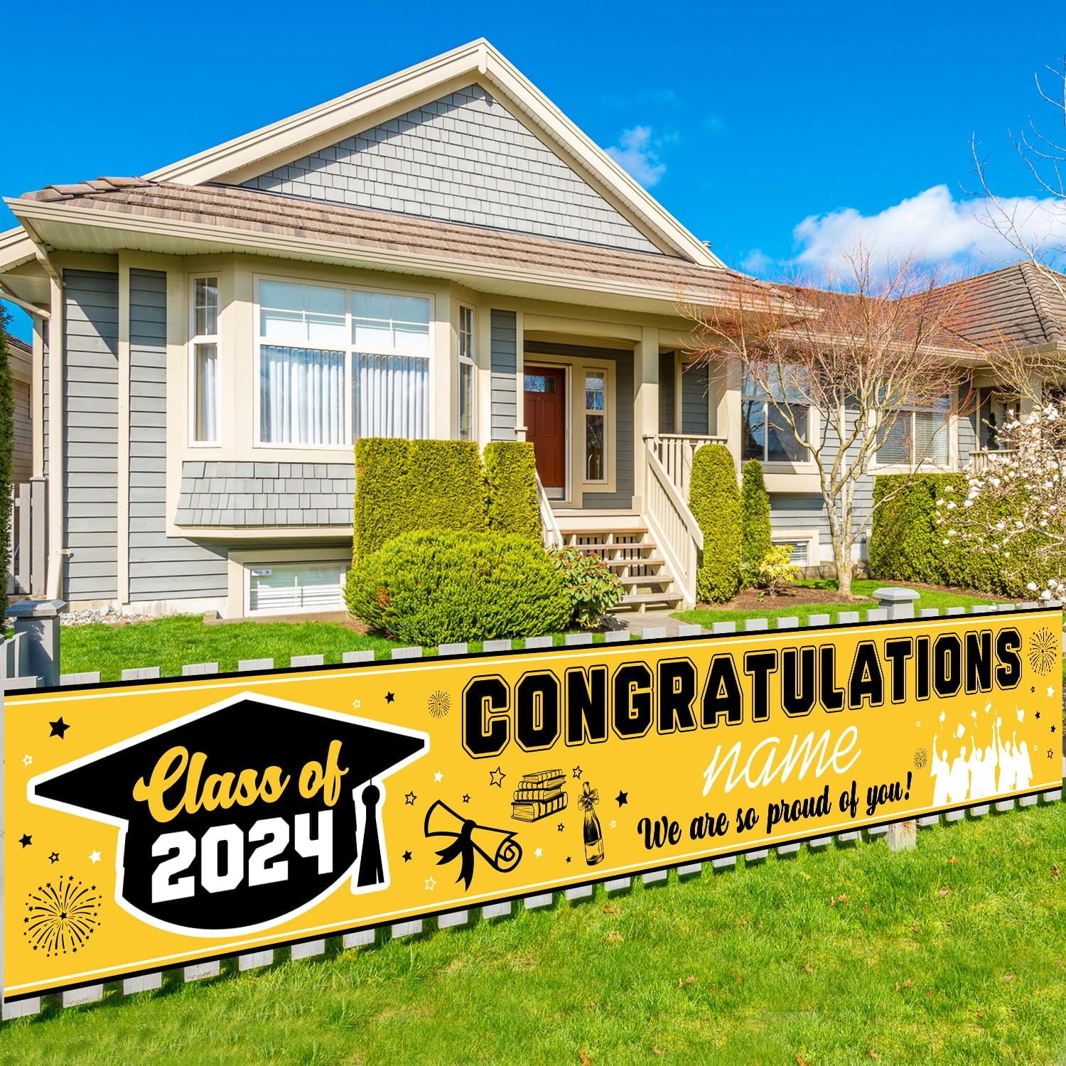 11.8 X 47.2 inch Graduation Banner 2024 Personalized,Personalized ...