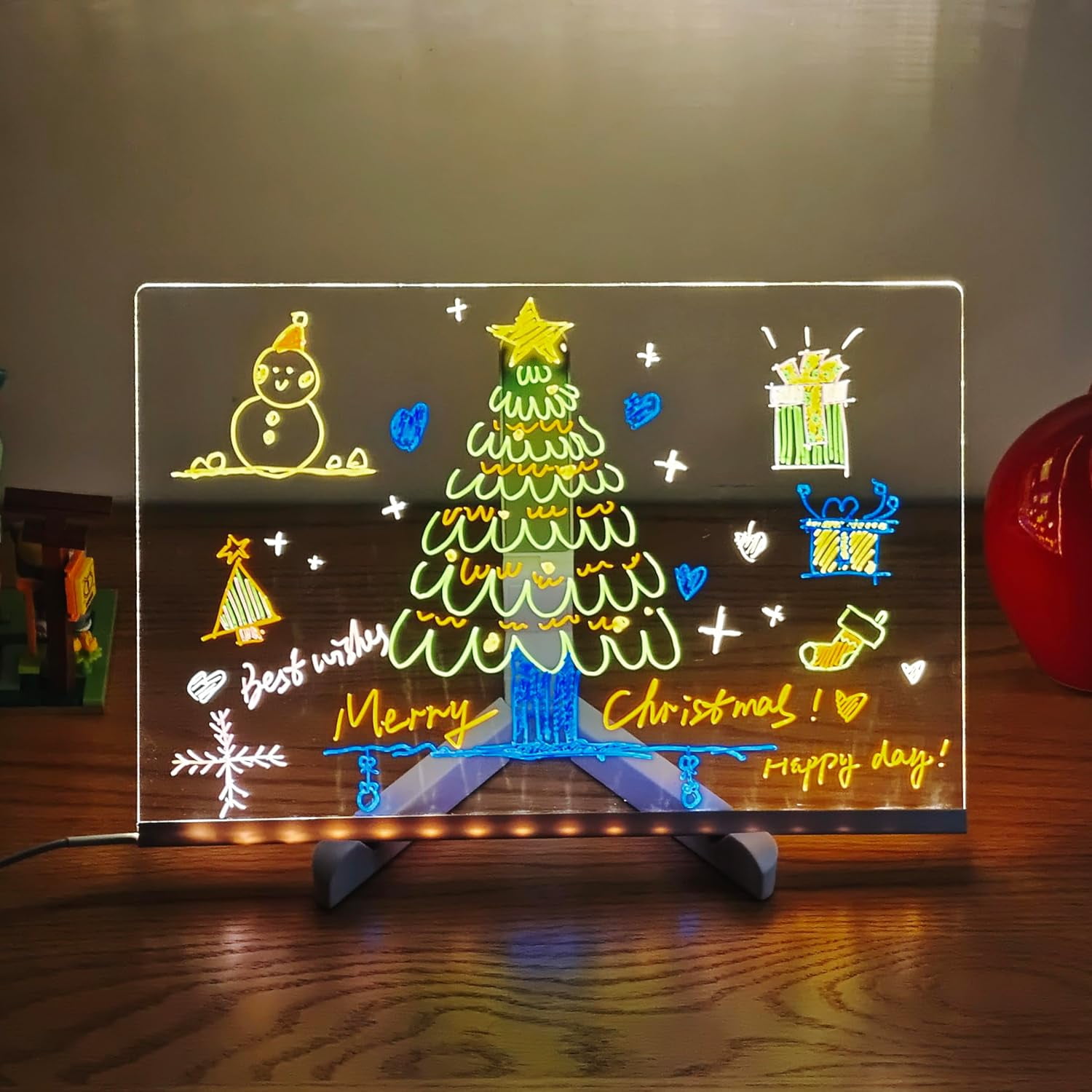 Creative Rewritable Message Board, Glowing Acrylic Message Marker Board ...