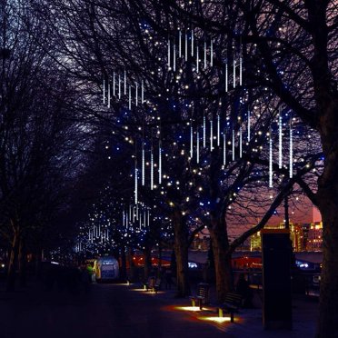 Rosnek Meteor Shower Lights Outdoor, 30CM 50CM Rain Drop Lights ...