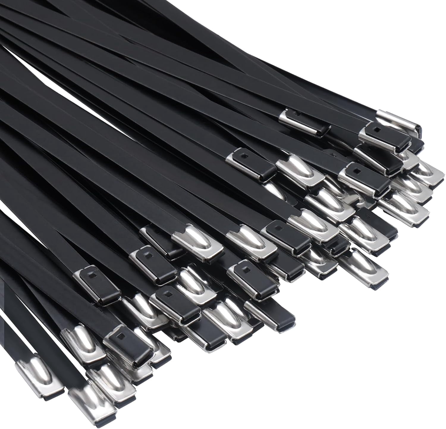 11.8-inch stainless steel black ties epoxy coated ties, multi-purpose ...
