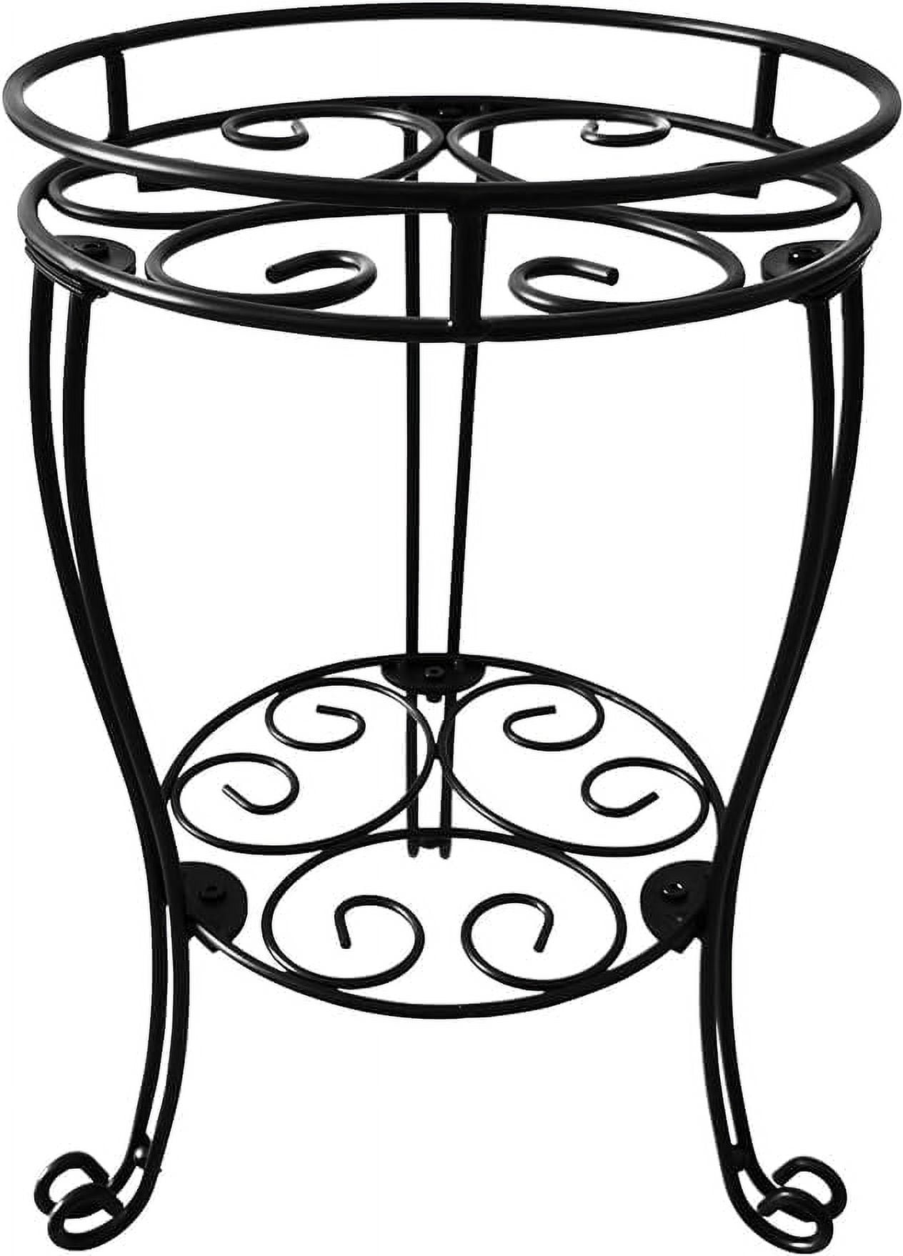 11.8 inches Diameter Tall Metal Plant Stand for Indoor or Outdoor,Heavy ...