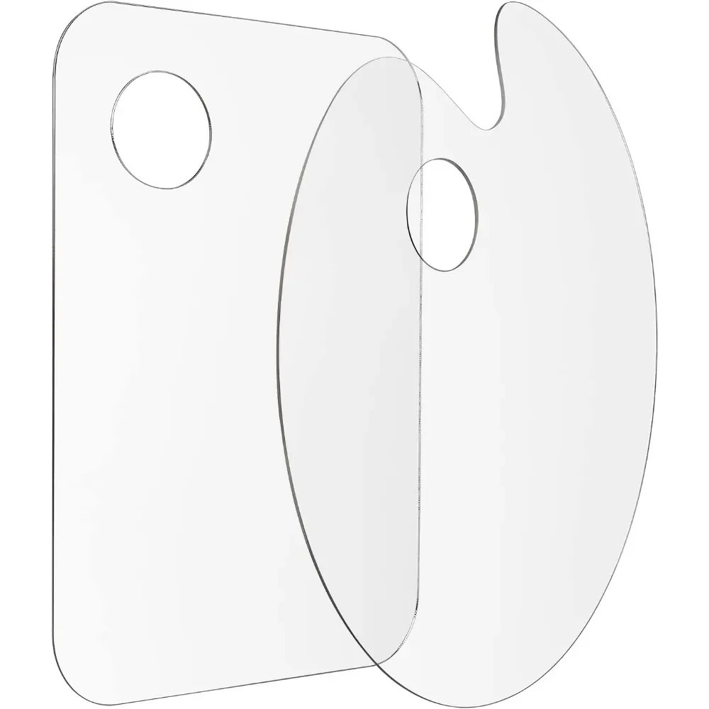 11.8 x 7.9 inch acrylic palette with thumb hole clear paint tray for ...
