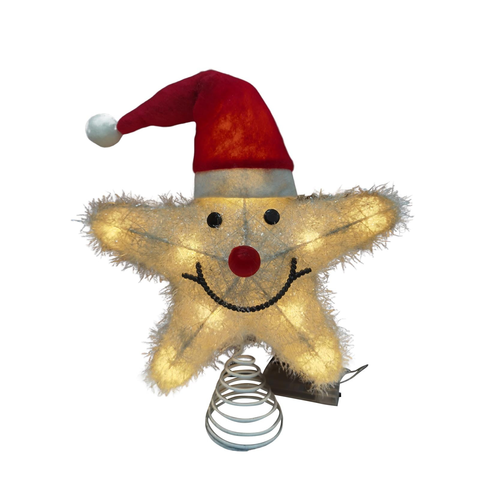 11.81 Inch Lighted Reindeer Christmas Tree Topper, Metal Xmas Glitter ...