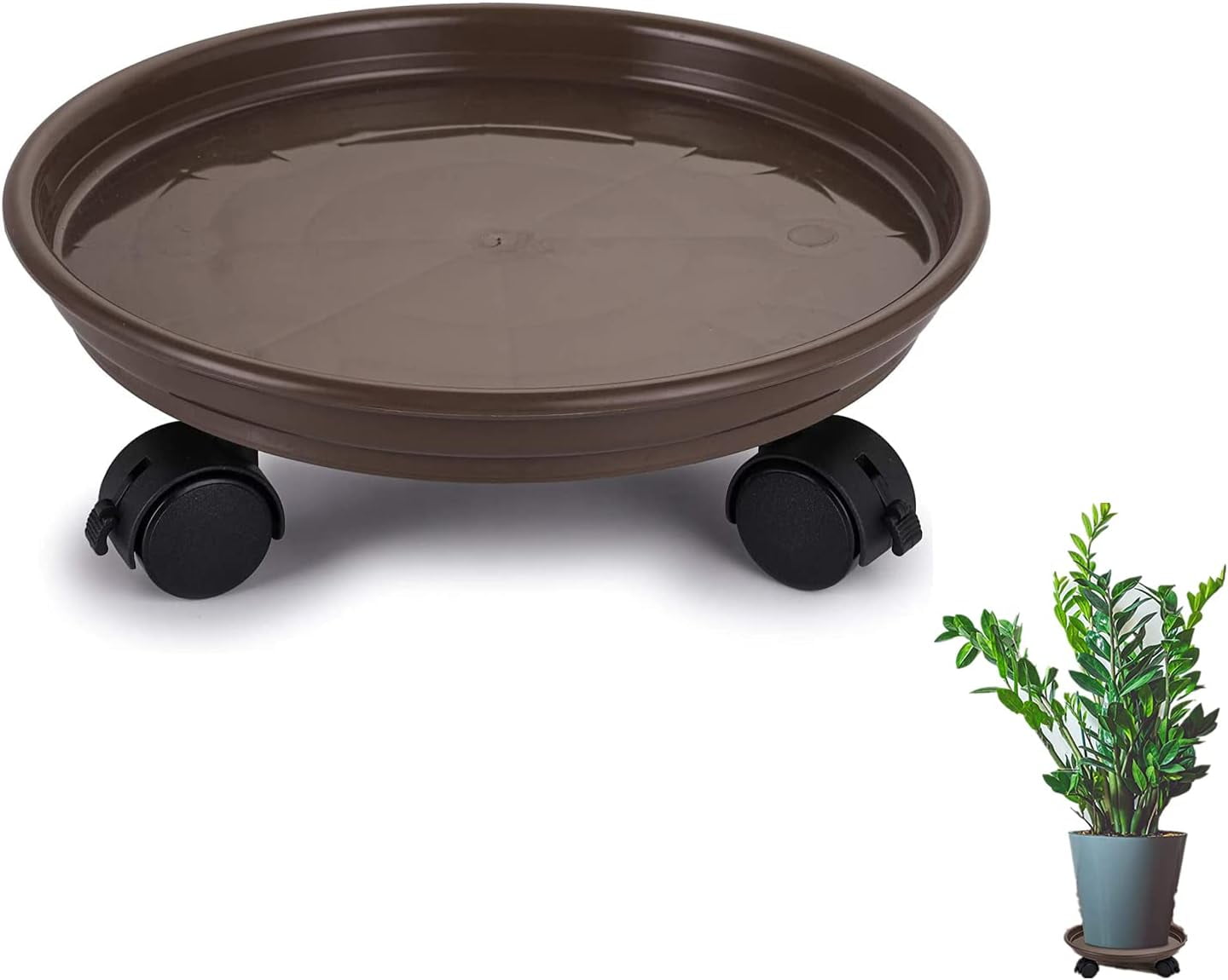 11.81" Plant Caddy with Wheels Plant Pallet Caddy Bearing Capacity 100 ...