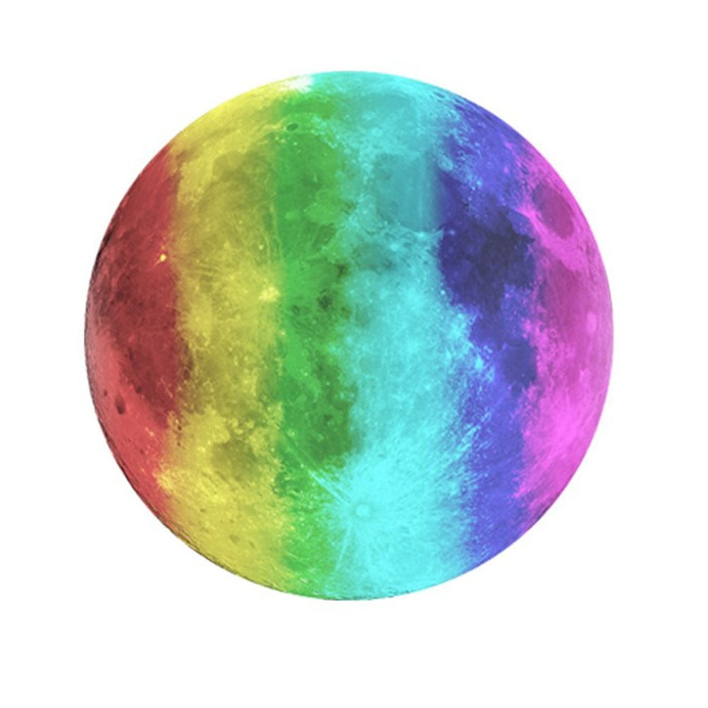 11.81 inches 3D Luminous Moon Wall Sticker Easy Peel and Paste Glow in ...