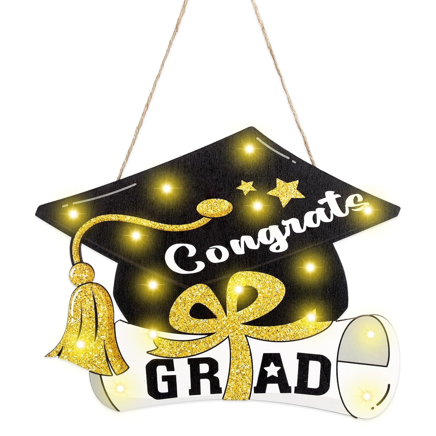 11.81 x 9.84 Inches Graduation Wooden Wall Sign Decor Class of 2025 ...