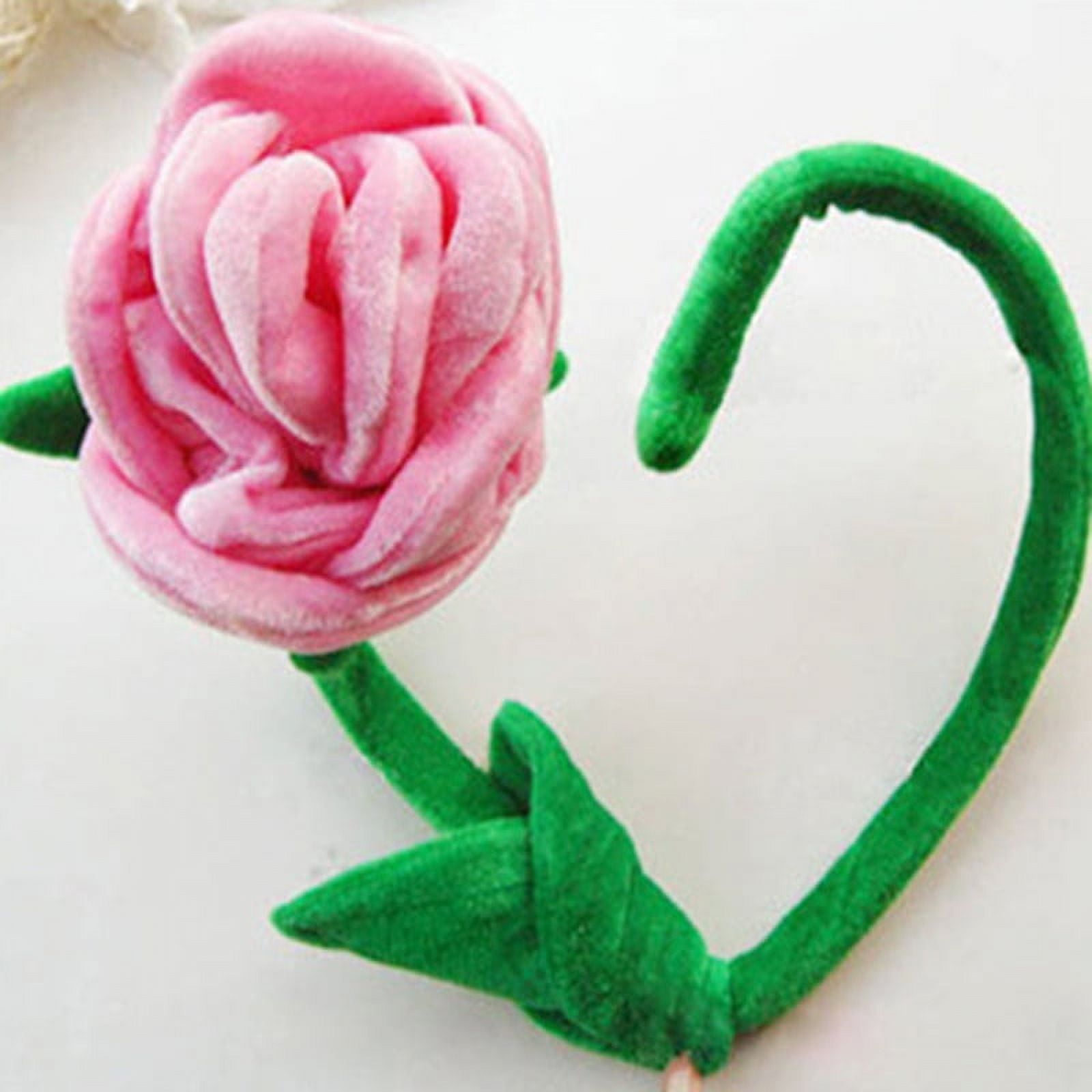 11.81Inch Plush Rose Flower Bendable Stems Colorful Stuffed Rose Flower ...