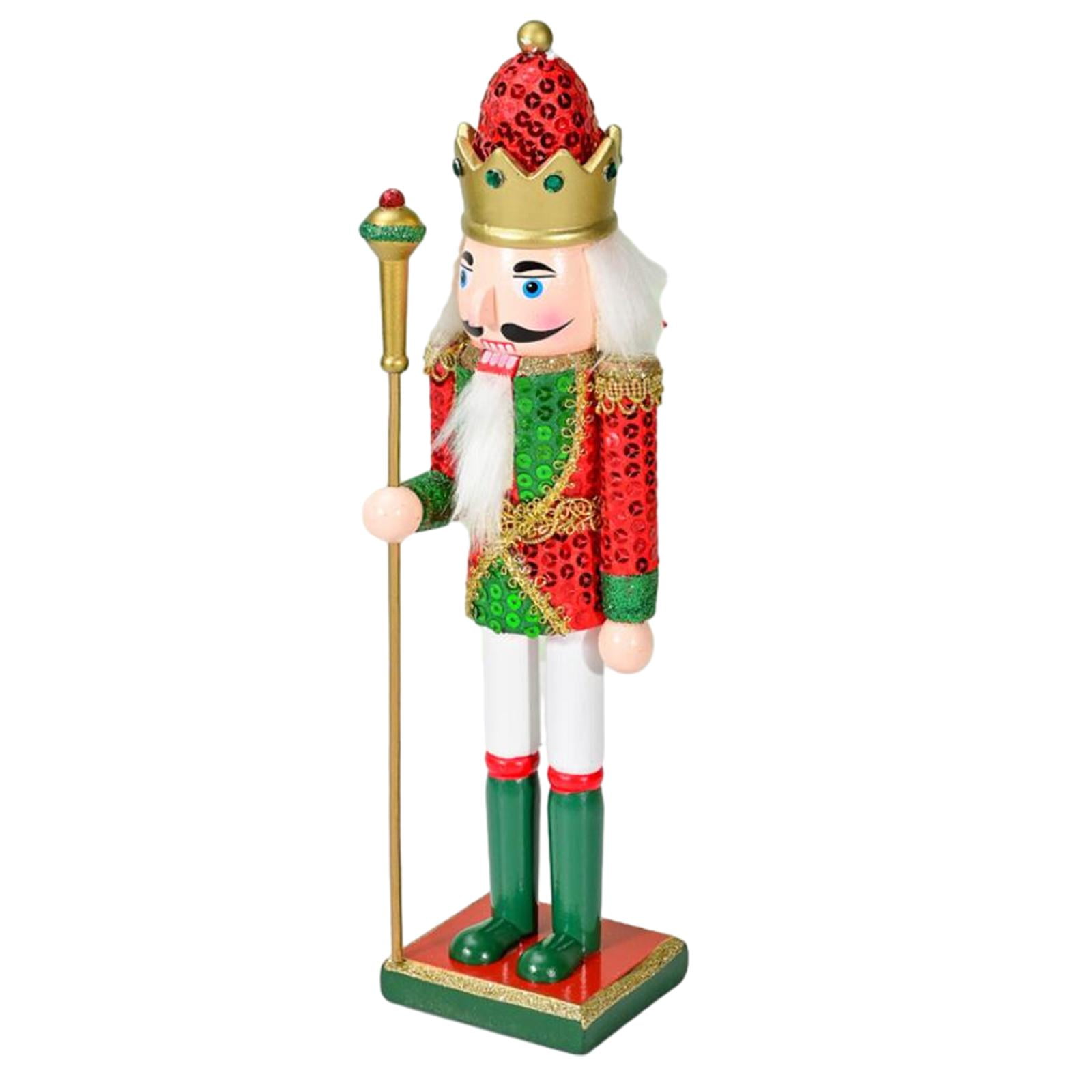 11.81inch Nutcracker Soldier Figures Standing Wooden Nutcracker ...