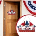 11.81x7.69in Gnome Wooden Hanging Sign, Patriotic USA Independence Day ...