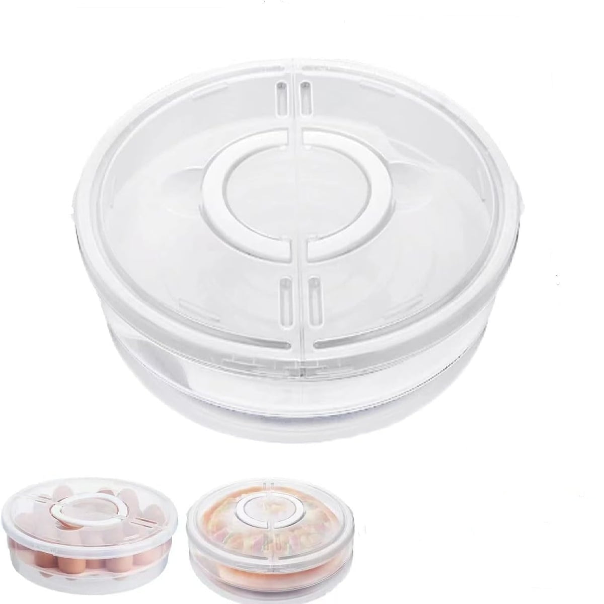 11.8X3.4In Food Storage Container,Reusable 2 Compartments Storage ...
