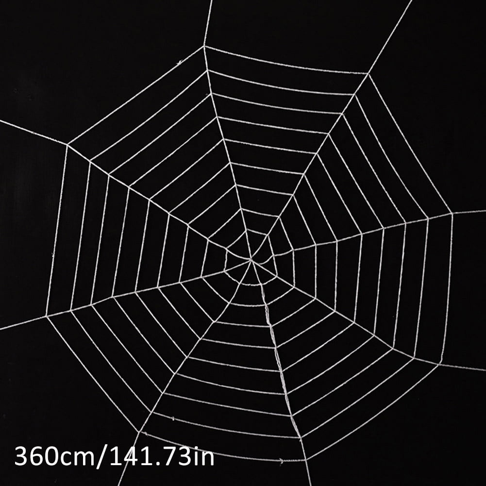 11.8ft Halloween Spider Web White Spider Web,Round Large Web for ...