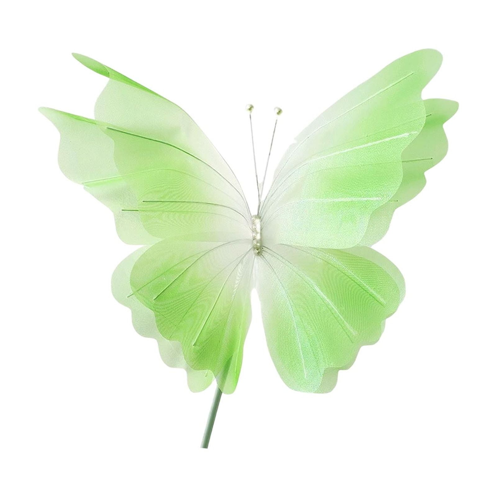 11.8in Gradient Green Butterfly Veil Flower Garland, Faux Floral Decor ...