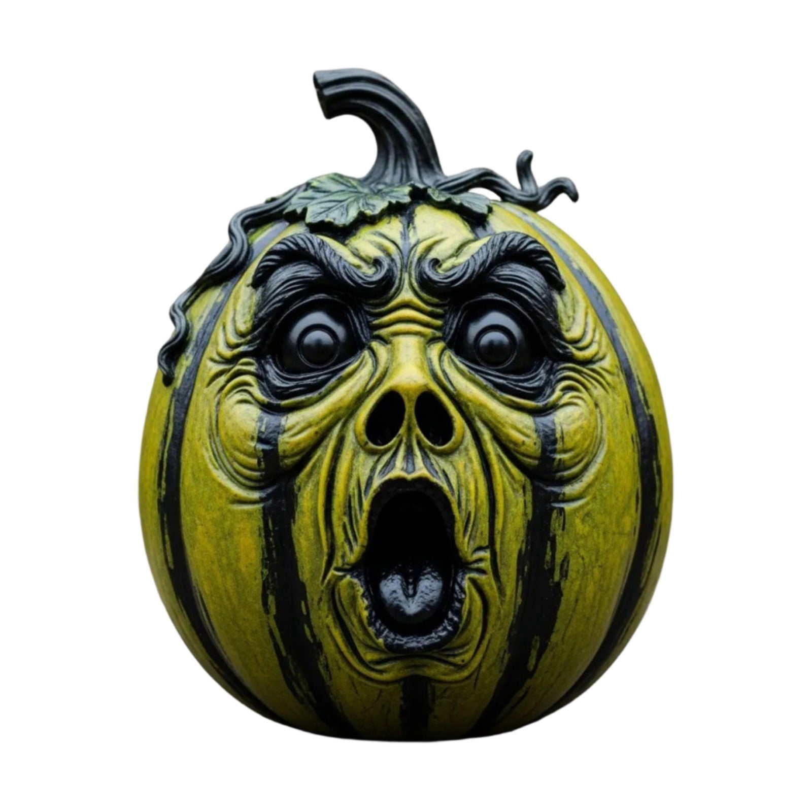 11.8in Halloween Decorations Outdoor, Mutant Pumpkin Resin Statue ...