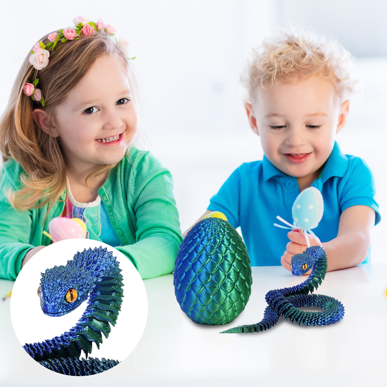 11.8in Large 3D Printed Dragon Models,Flexible Joint Animal lacertid ...