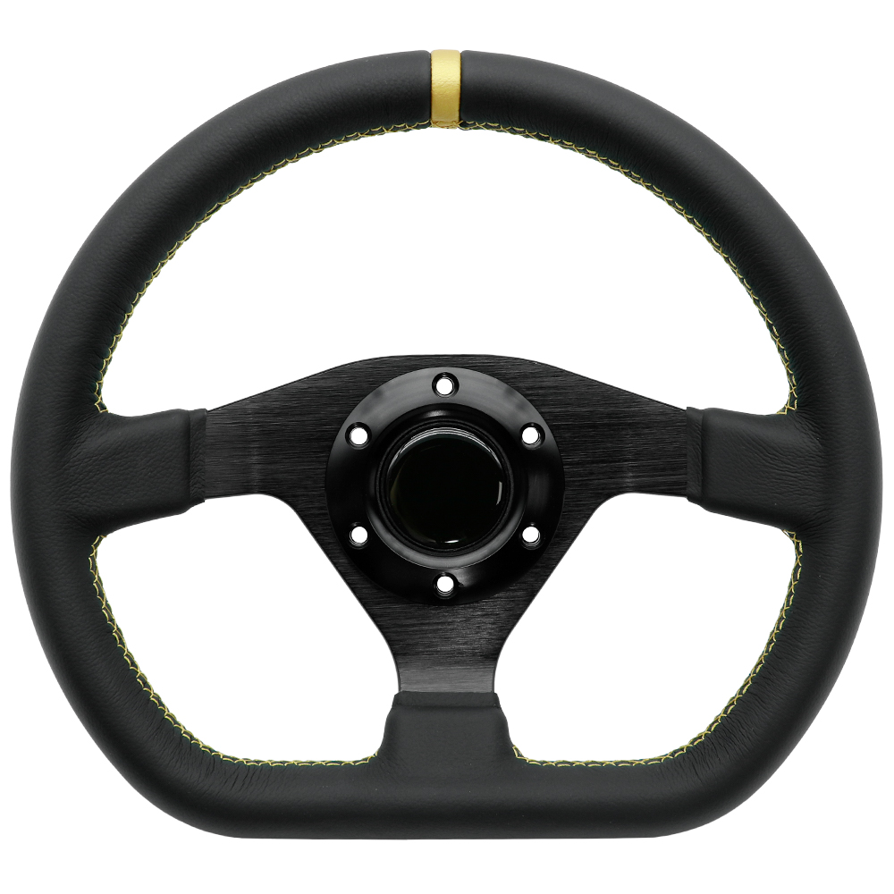 11.8inch/300mm D Style High Quality Genuine Leather Racing Sport Steering Wheel for MOMO NRG HKB ...